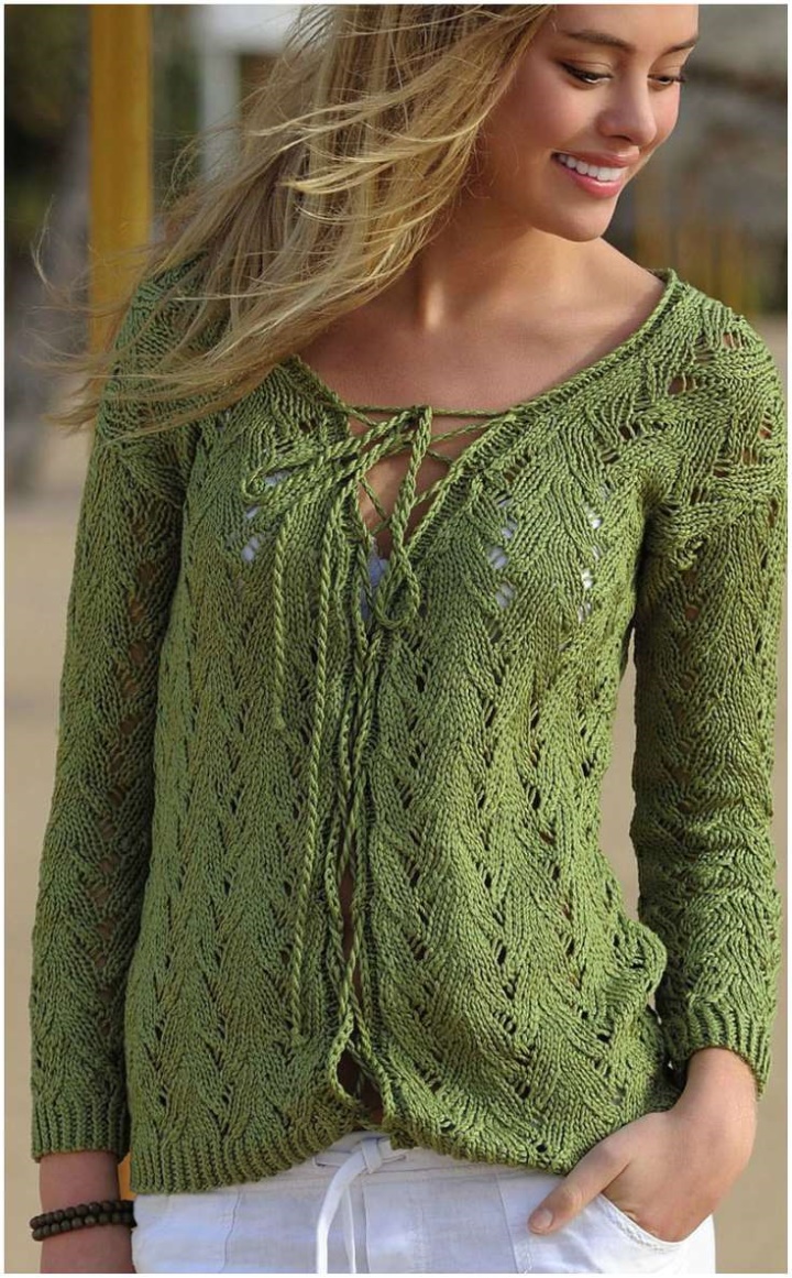 DRAWSTRING PULLOVER SWEATER